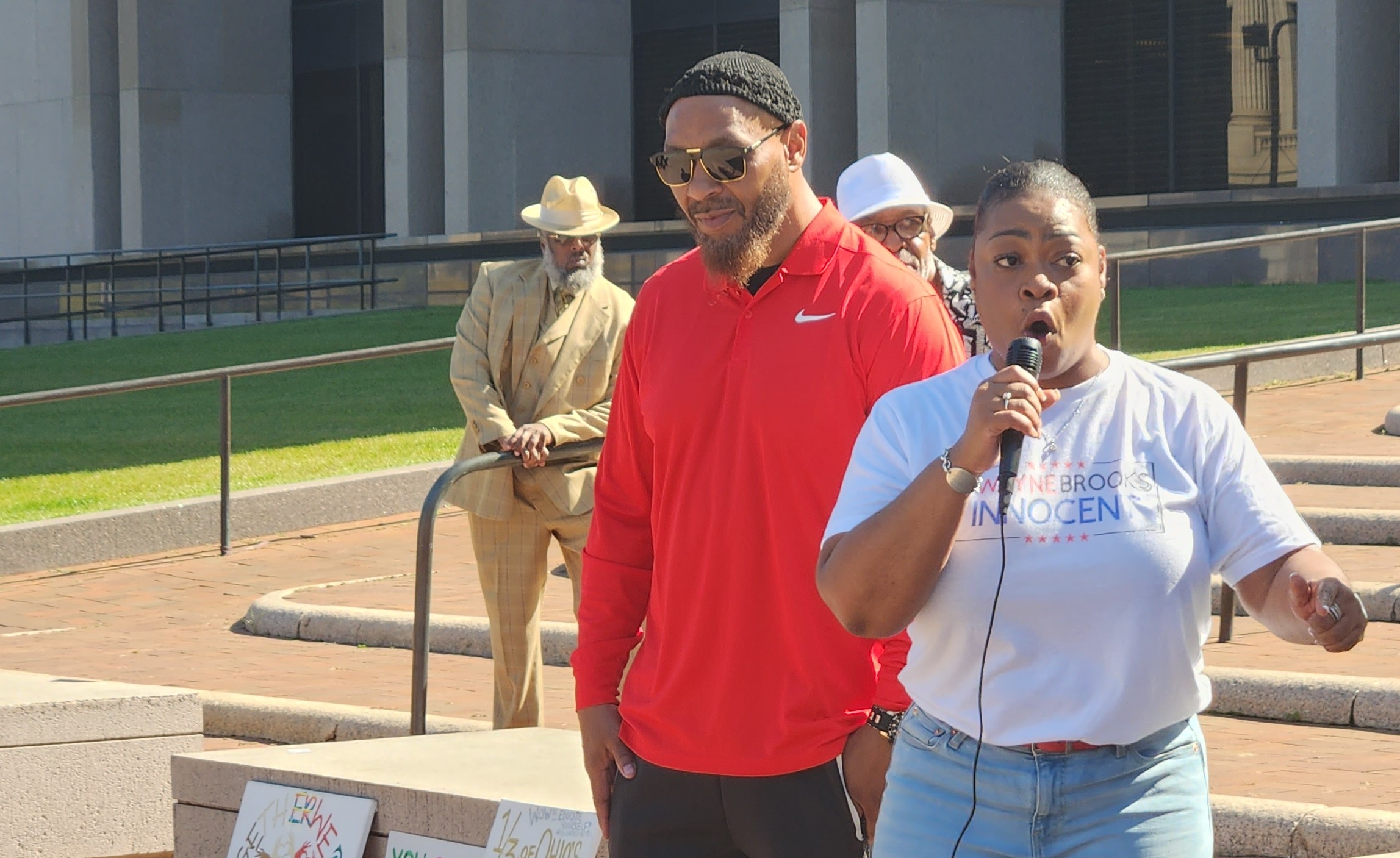 Cuyahoga County exonerees tell their story outside justice center