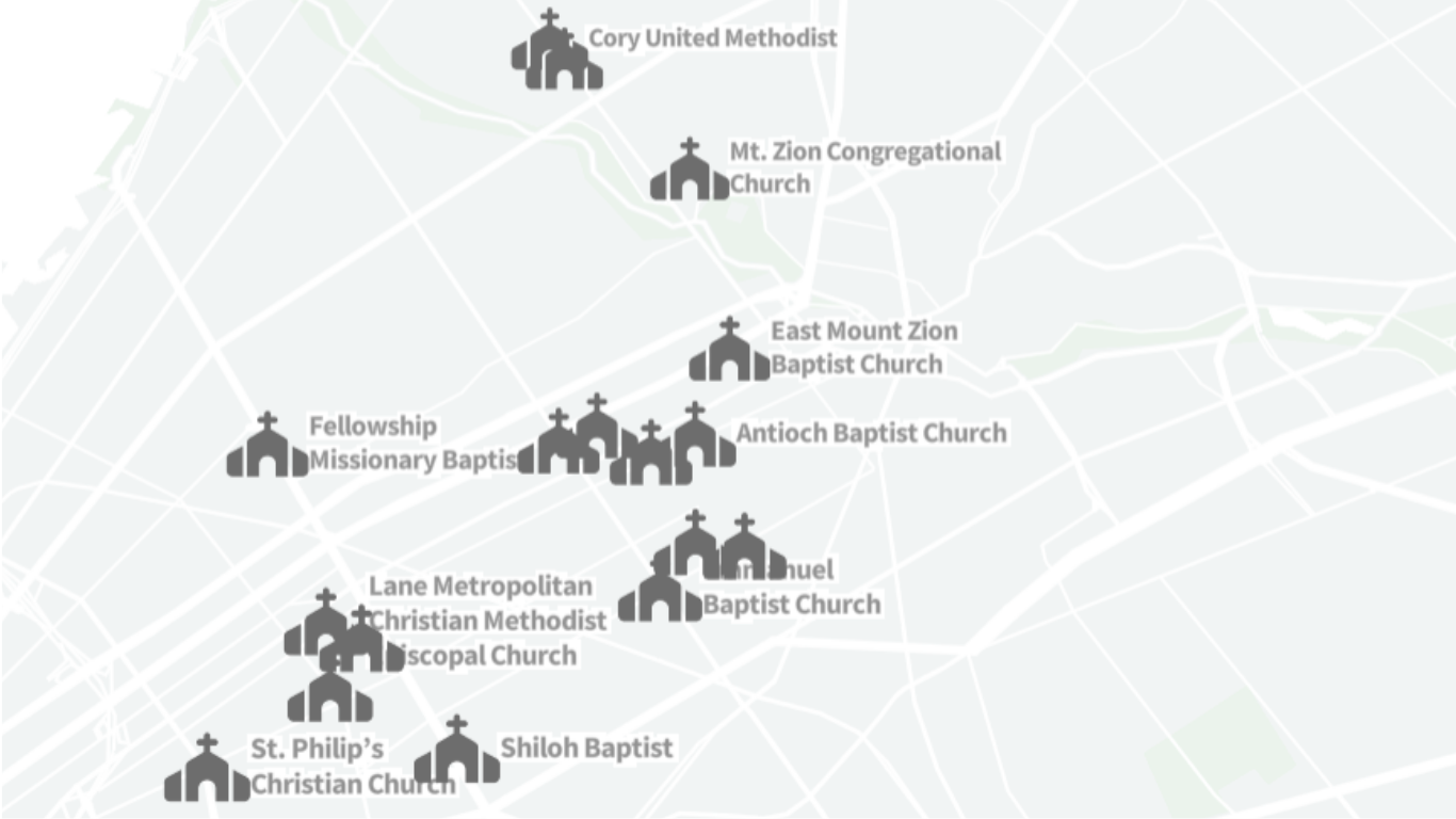 Explore this map of some of Cleveland’s historic Black churches